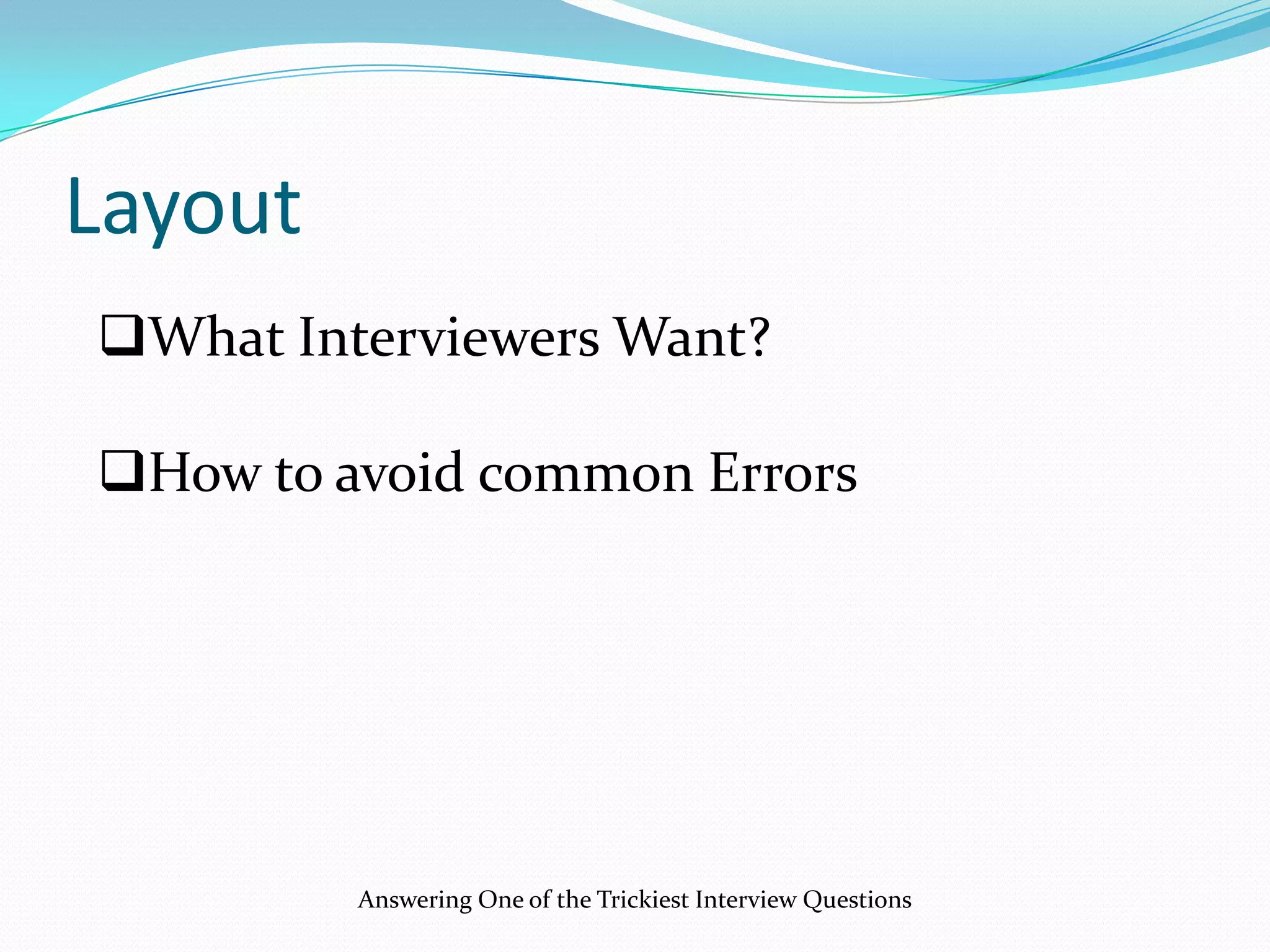 Answering interview questions | PPTX