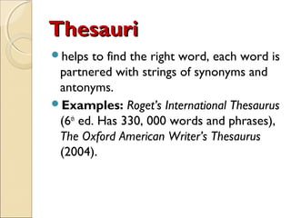 Answering questions about words – dictionaries | PPT | Technology ...