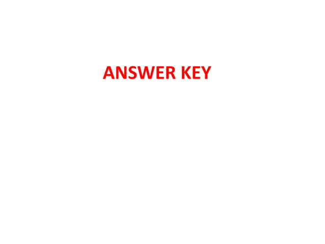 Answer key | PPT