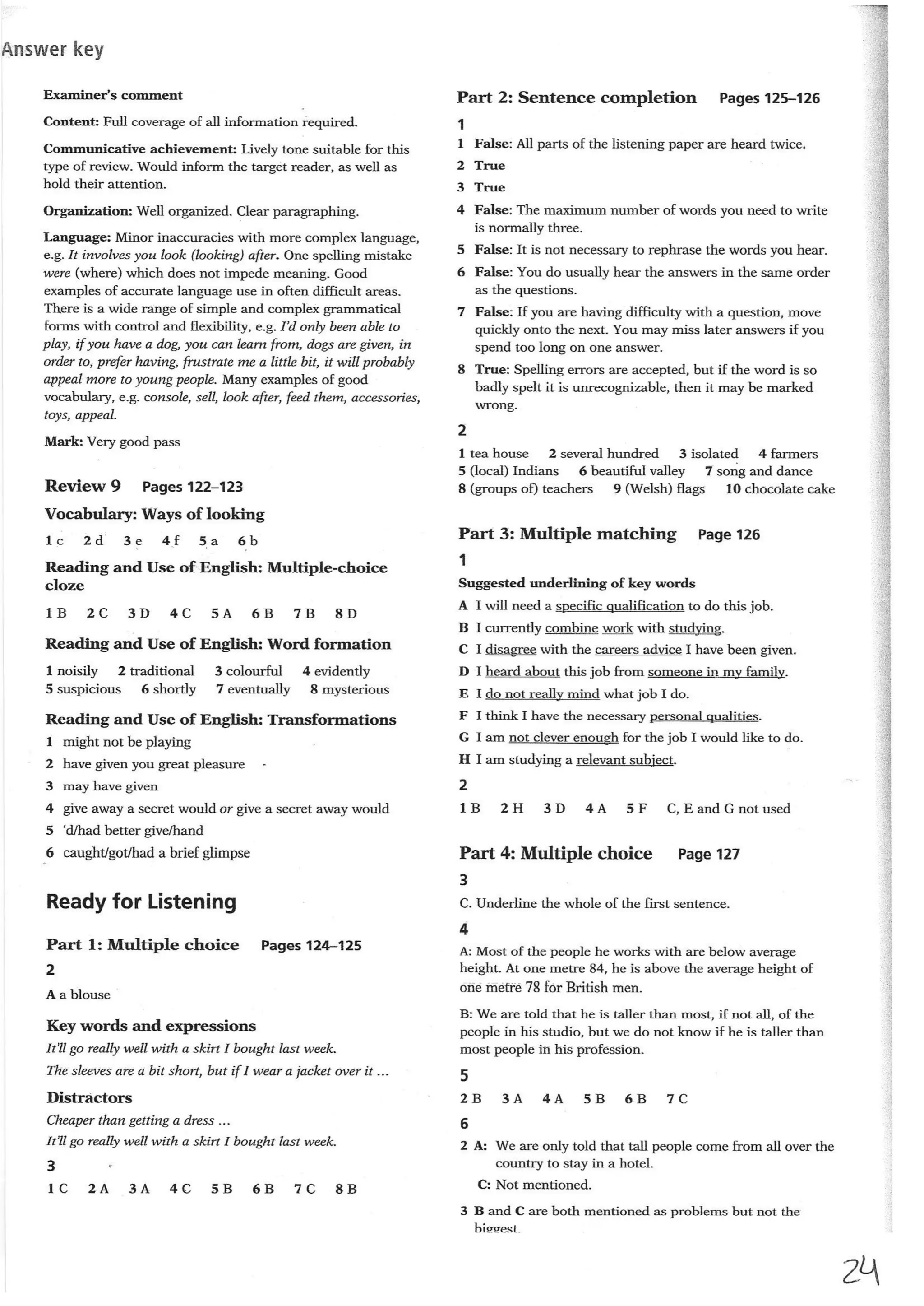Answerkey ready for first 2016 | PDF