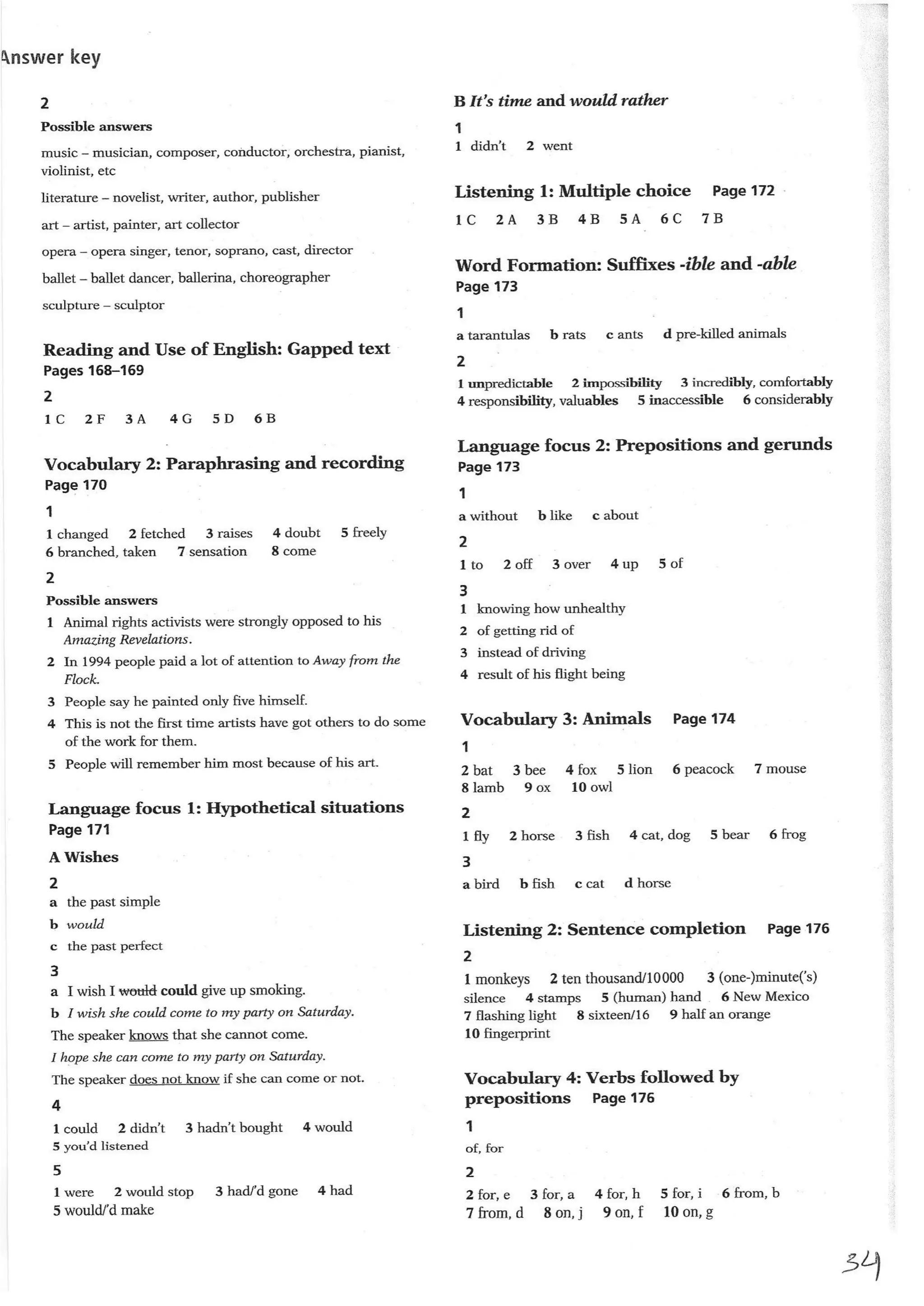 Answerkey ready for first 2016 | PDF