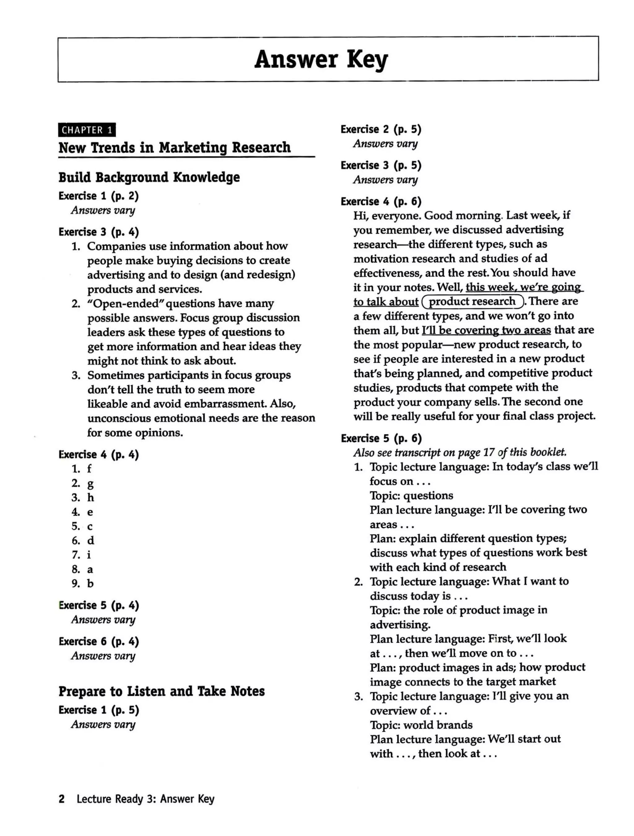 Lecture Ready 3 Strategies for Academic Listening, Note-taking, and ...