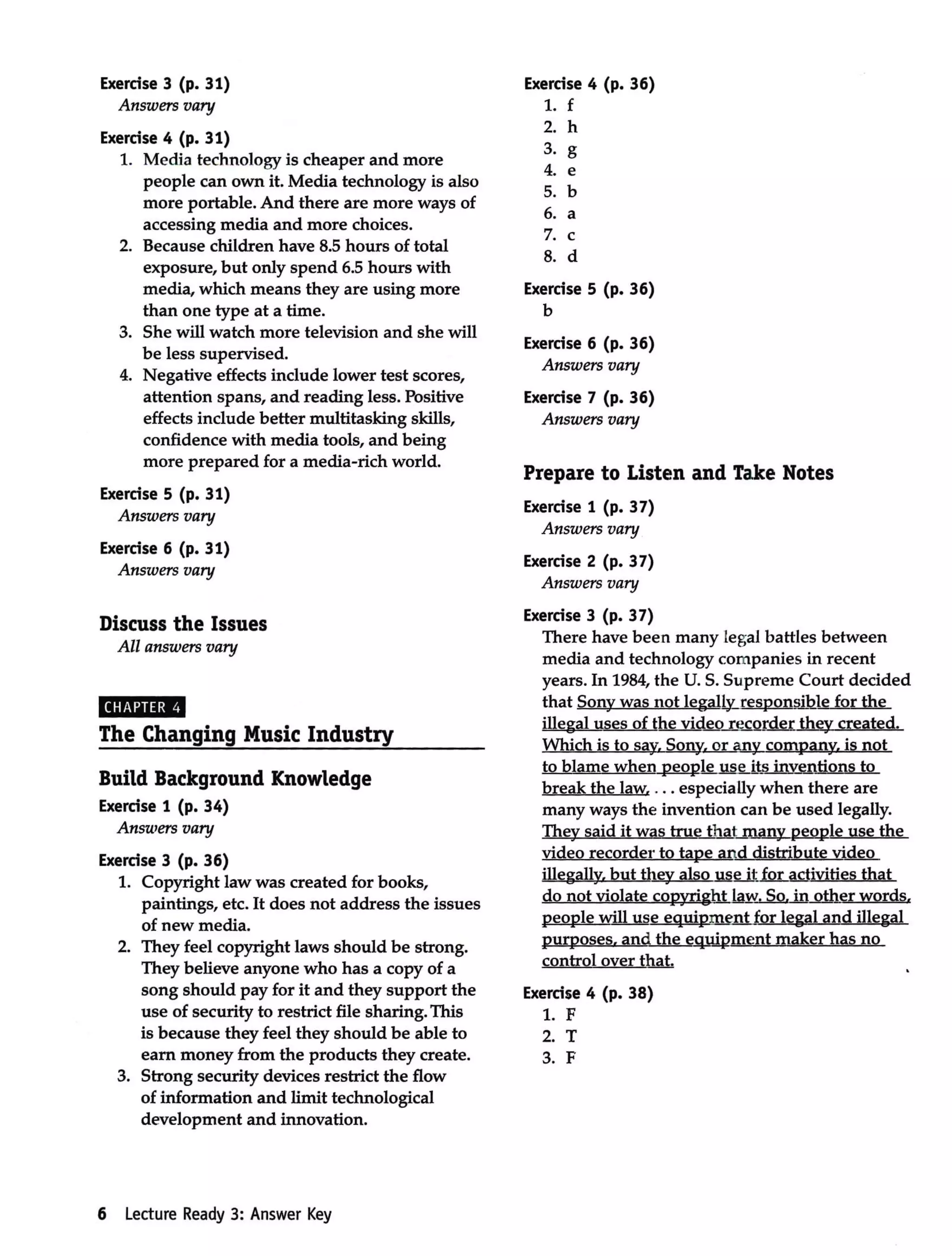 Lecture Ready 3 Strategies for Academic Listening, Note-taking, and ...