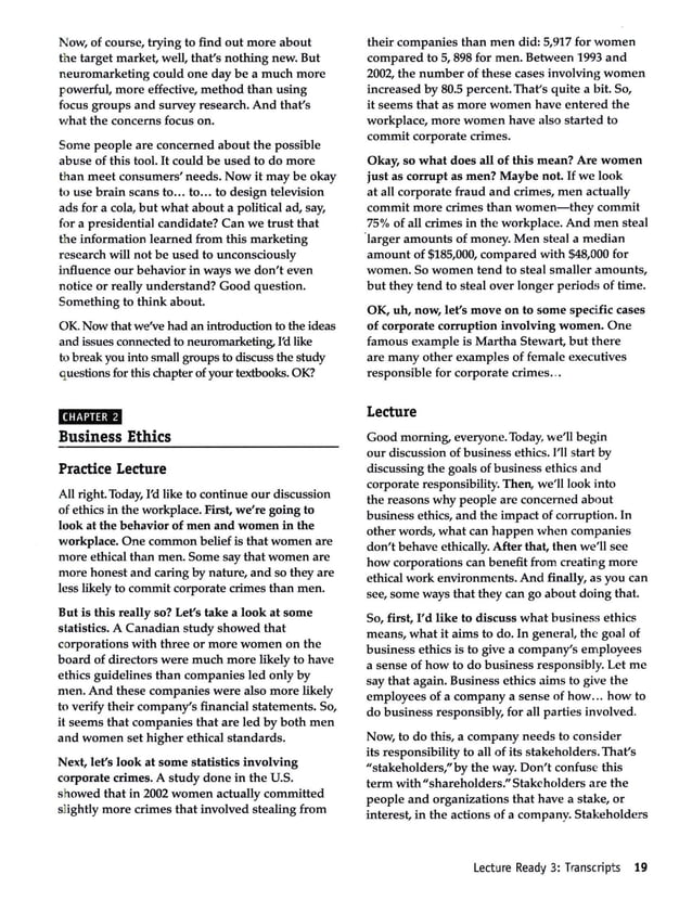 Lecture Ready 3 Strategies for Academic Listening, Note-taking, and Discussion (ANSWERS) | PDF