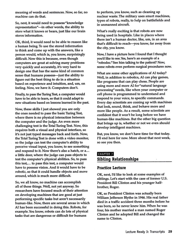 Lecture Ready 3 Strategies for Academic Listening, Note-taking, and Discussion (ANSWERS) | PDF