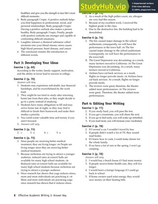 Answer Key Booklet Contents | PDF