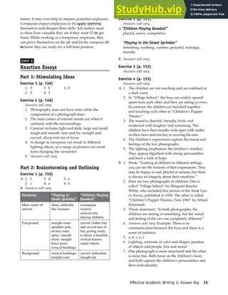 Answer Key Booklet Contents | PDF