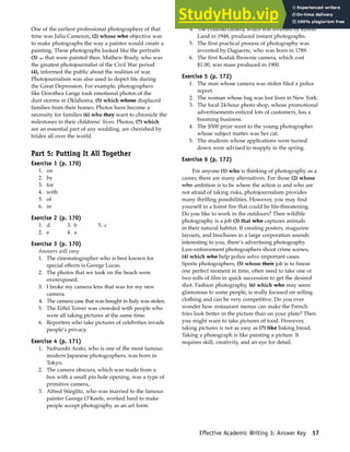 Answer Key Booklet Contents | PDF
