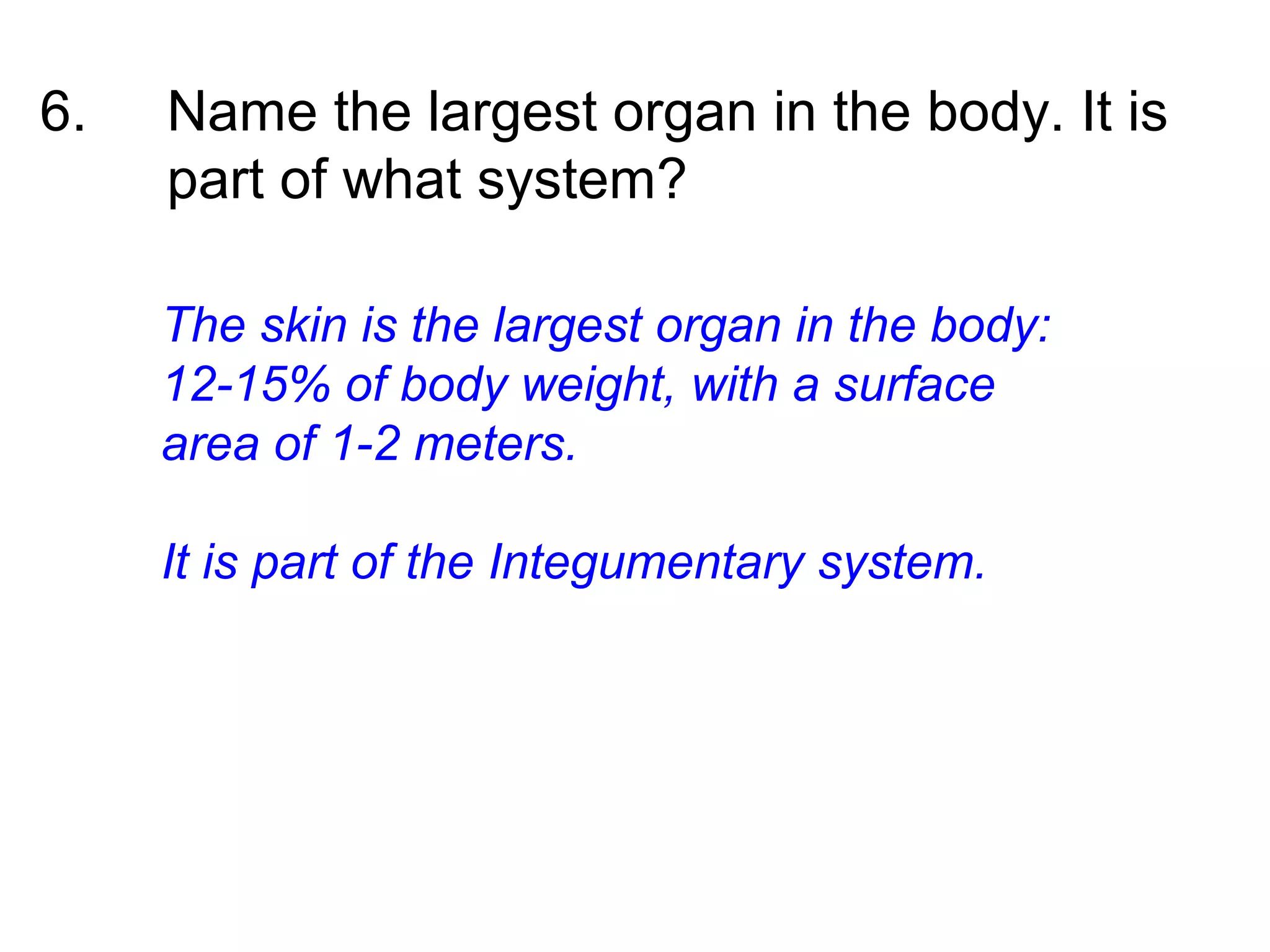 Human Body Systems Test Review | PPT