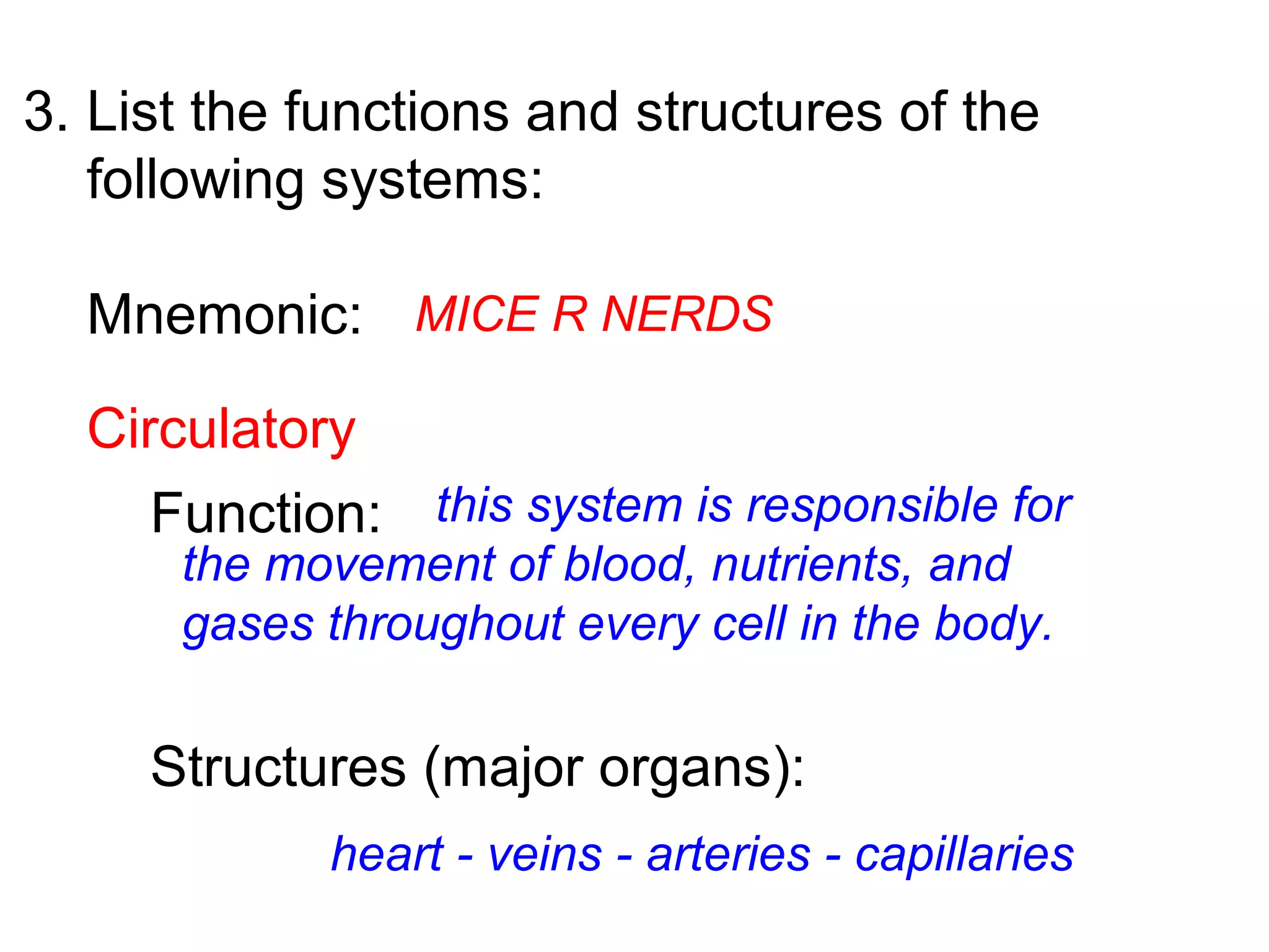 Human Body Systems Test Review | PPT