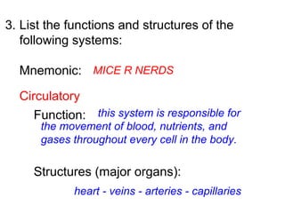 Human Body Systems Test Review | PPT