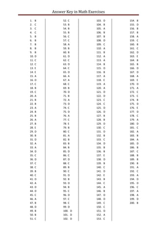 Answer key in Math exercises | PDF