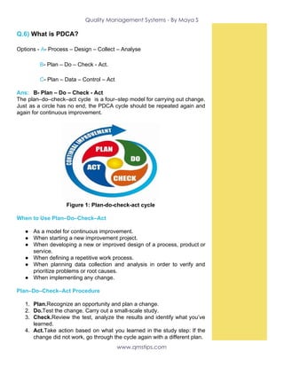 Quality Introduction Quiz - Series 1 By Maya. | PDF