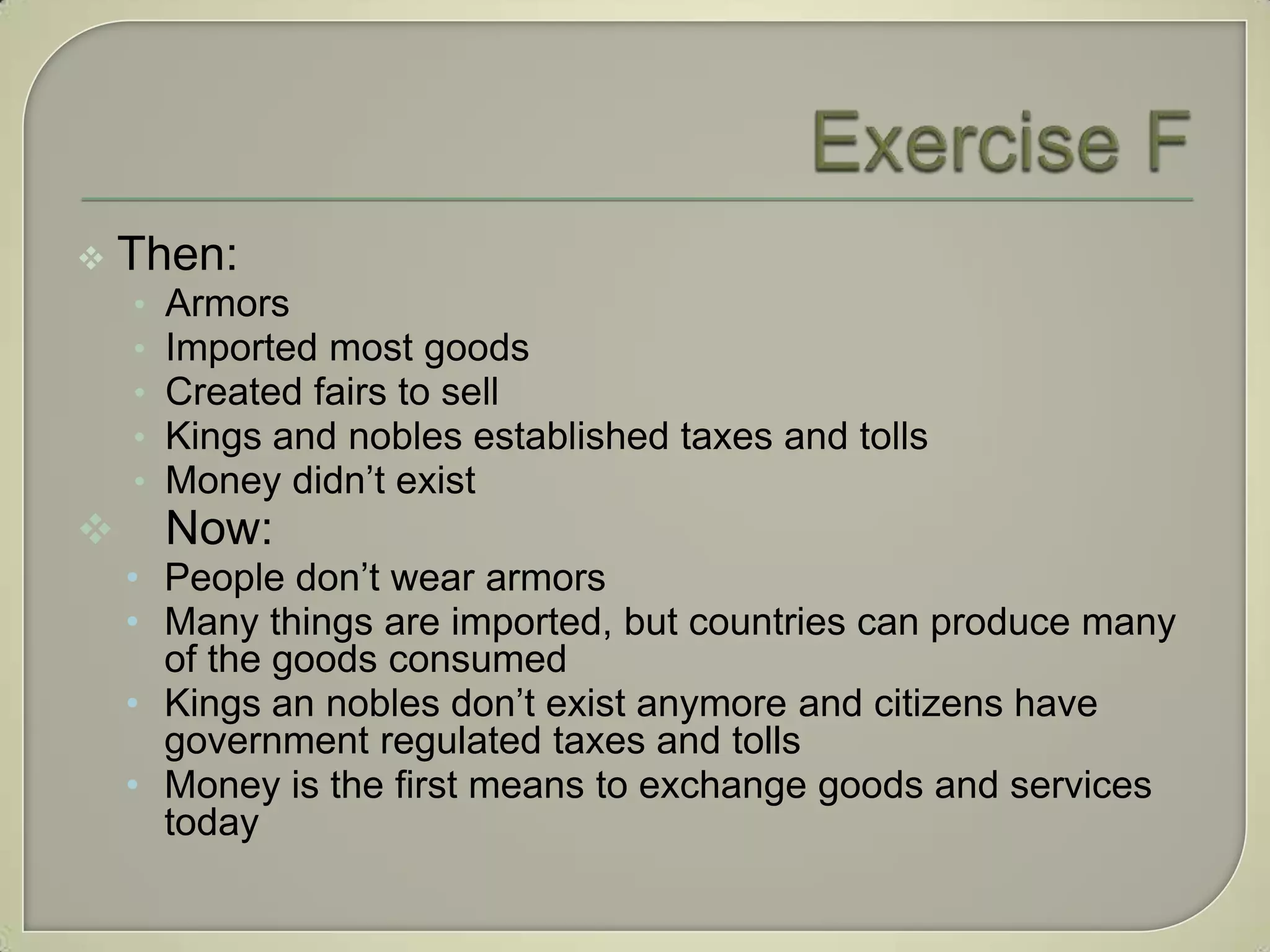 Answer key to exercises on medieval ages | PPTX