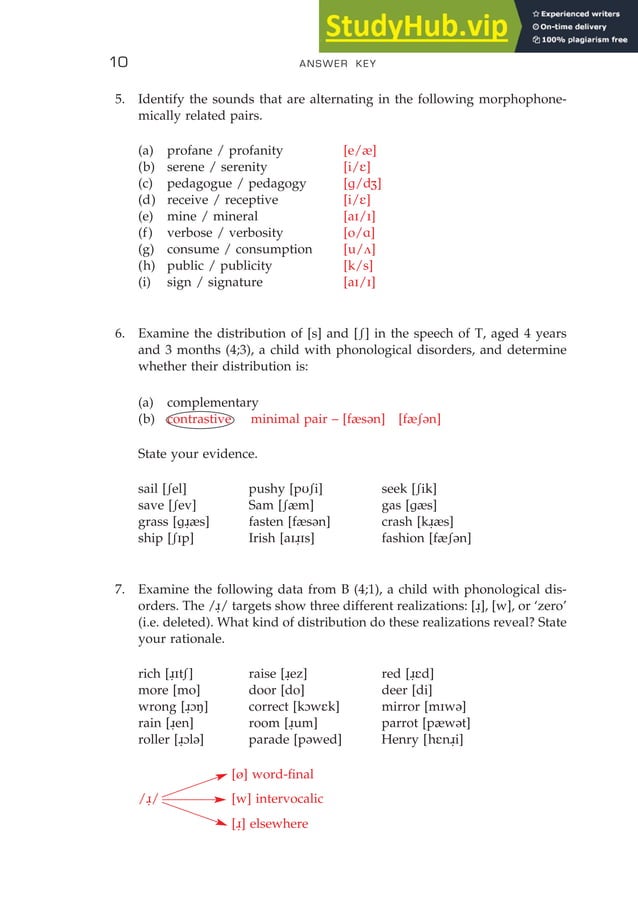 Answer Key To The Exercises Of Applied English Phonology | PDF