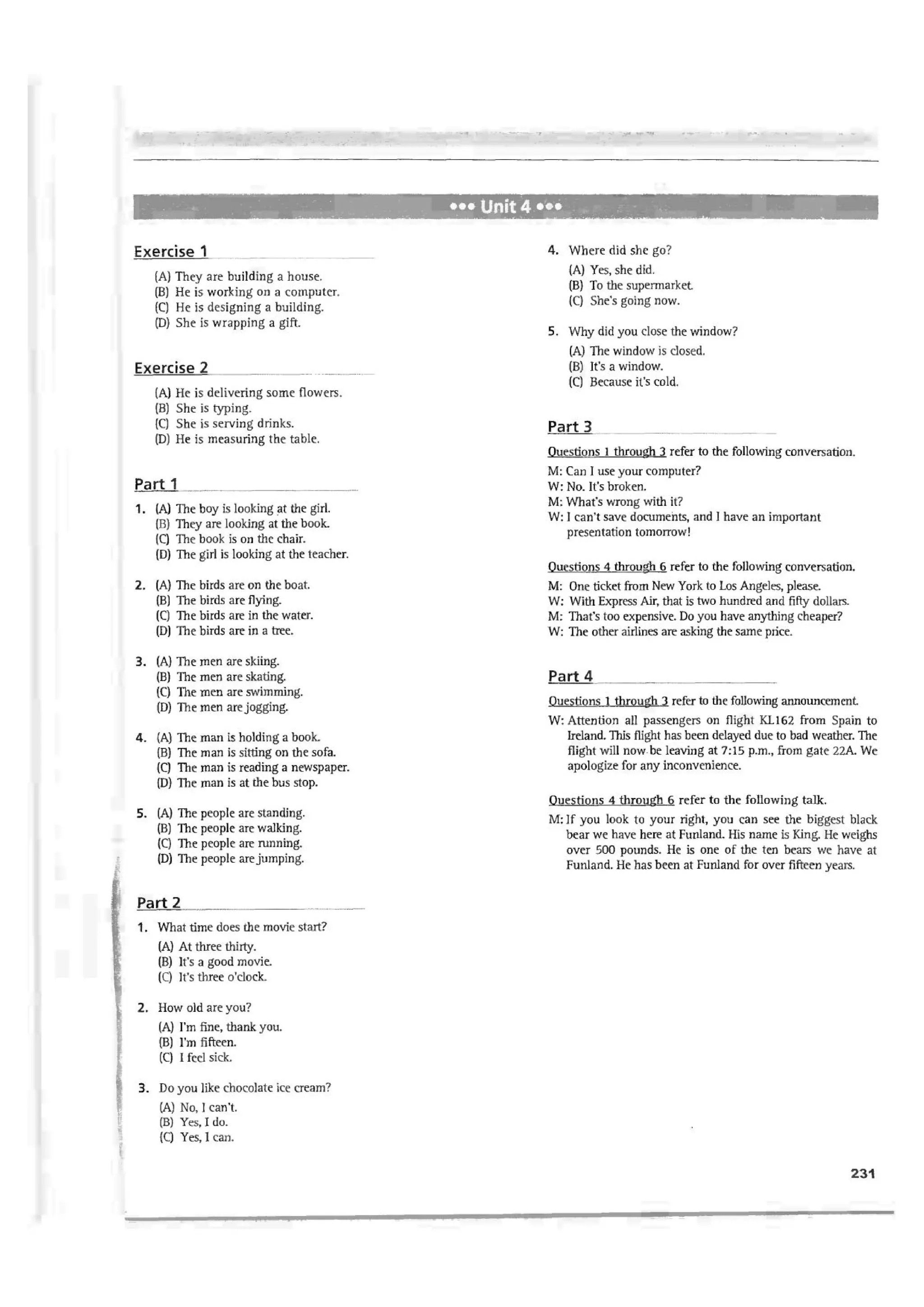 Answer key very easy toeic | PDF