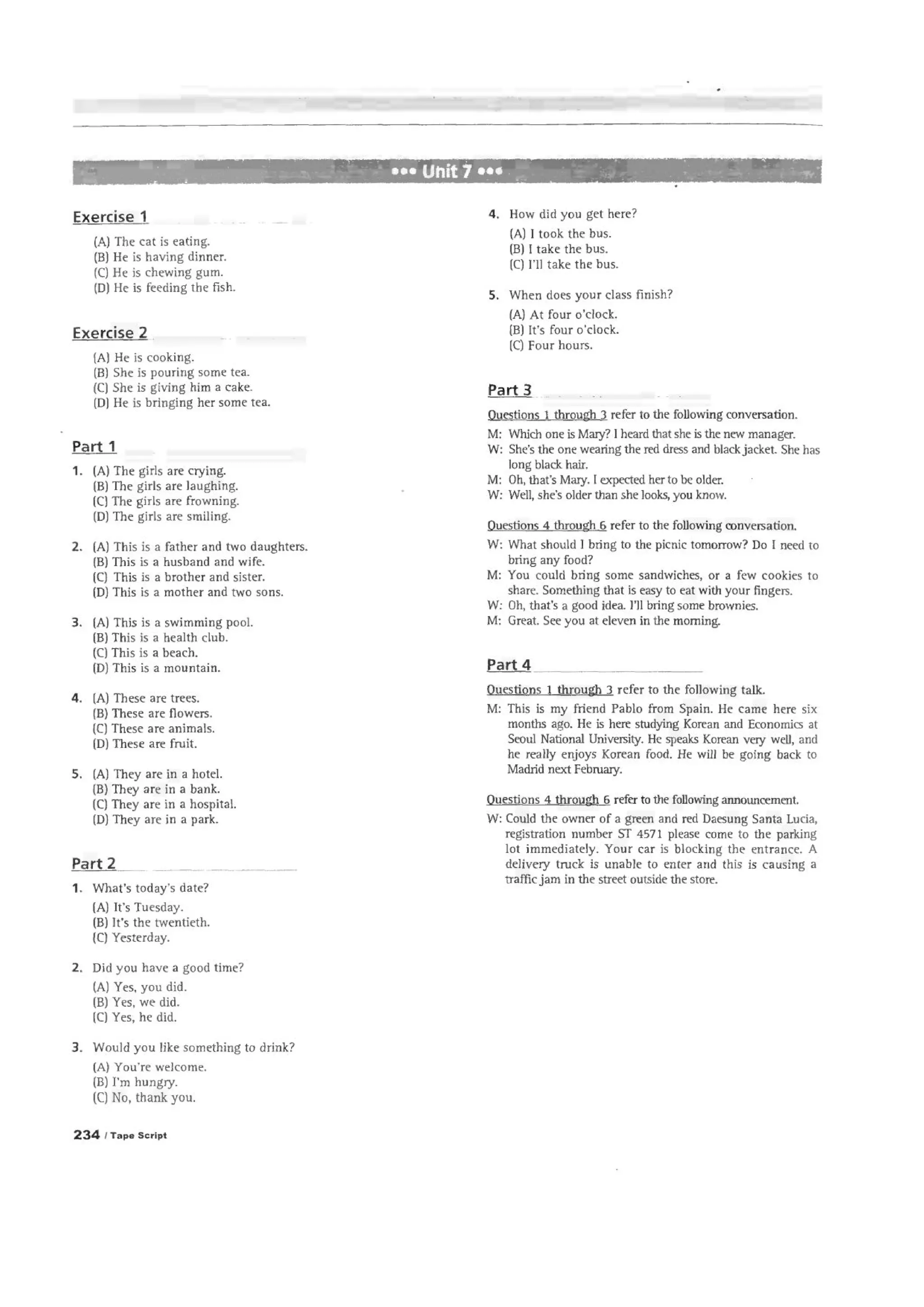 Answer key very easy toeic | PDF