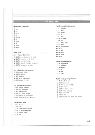 Answer key very easy toeic | PDF