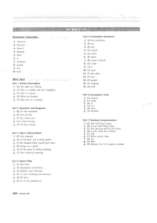 Answer key very easy toeic | PDF