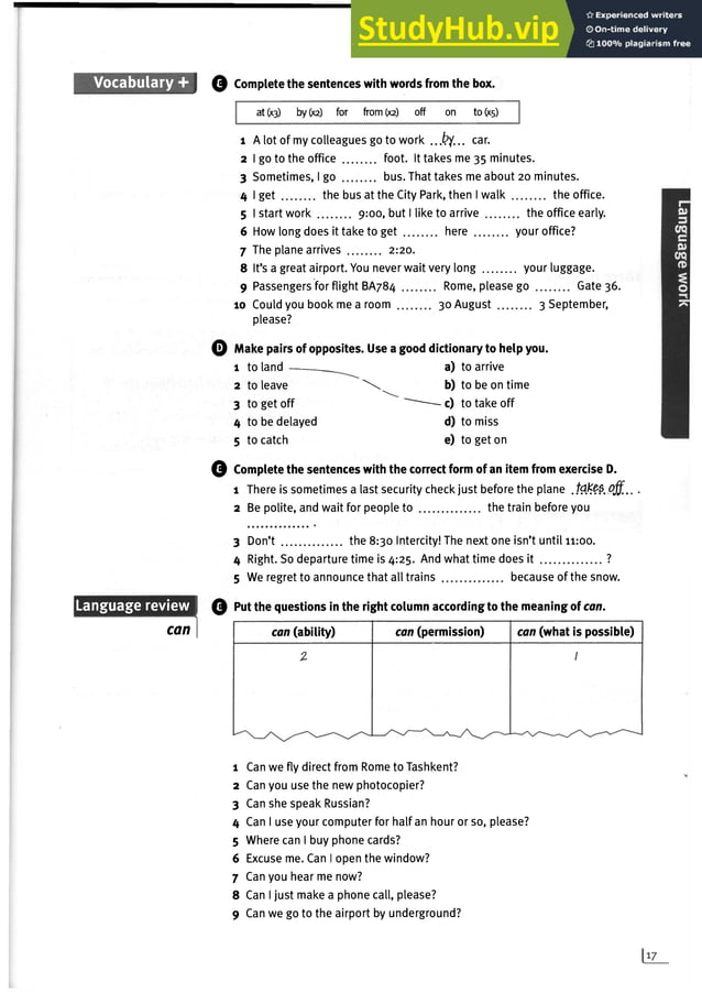 Answer Market Leader Pre-Intermediate | PDF | Food & Drink