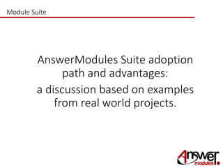 Adopting AnswerModules ModuleSuite | PPTX