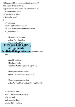 AnswerNote LinkedList.cpp is written and driver program main.cpp.pdf