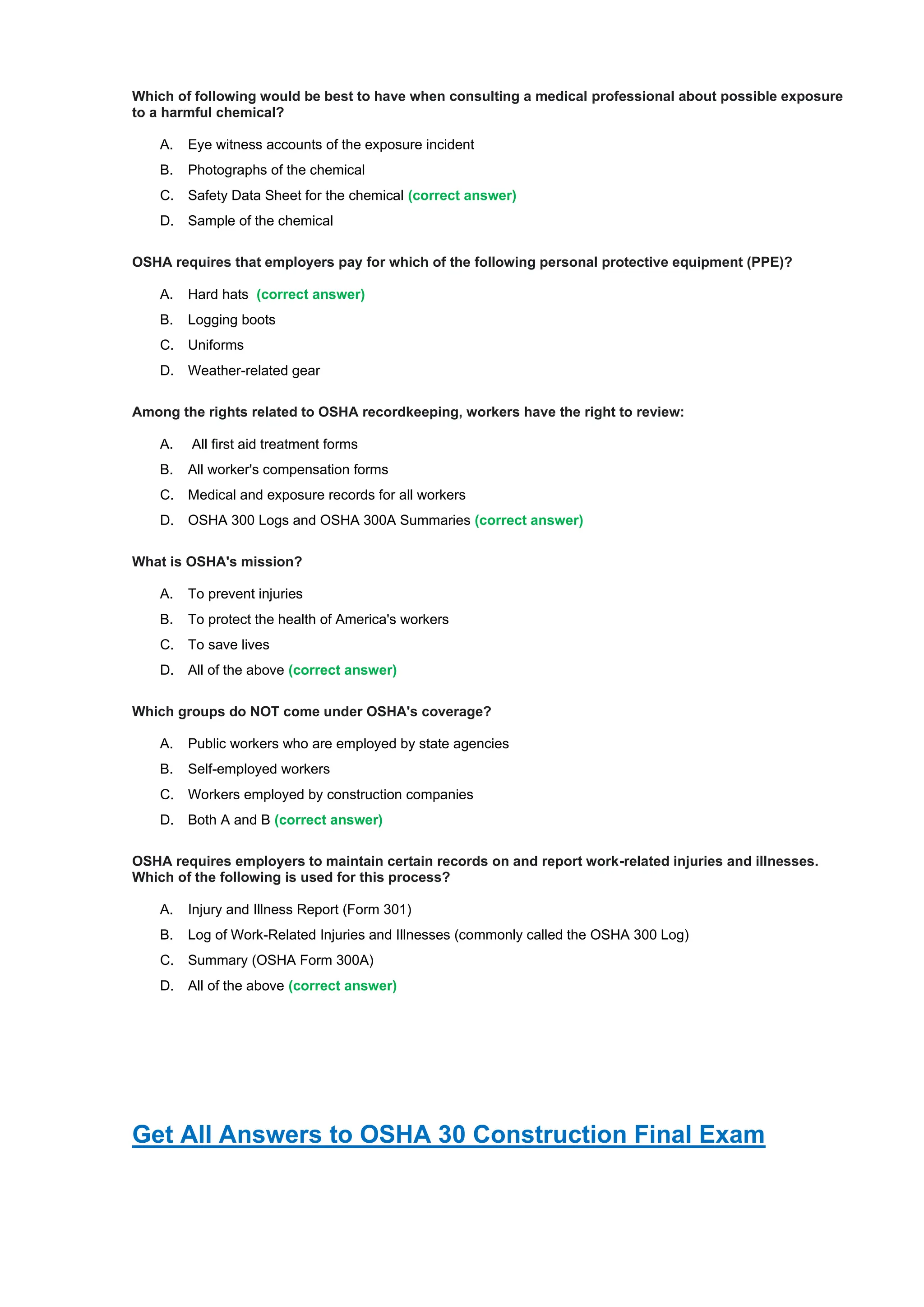 Answer & Question OSHA 30 Final Exam.pdfAnswer & Question OSHA 30 Final ...