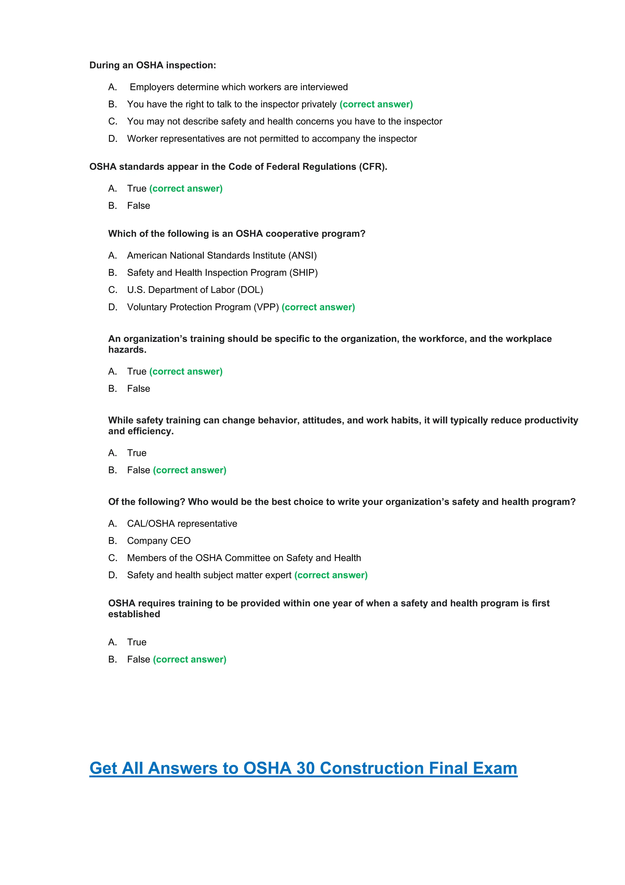 Answer & Question OSHA 30 Final Exam.pdfAnswer & Question OSHA 30 Final ...