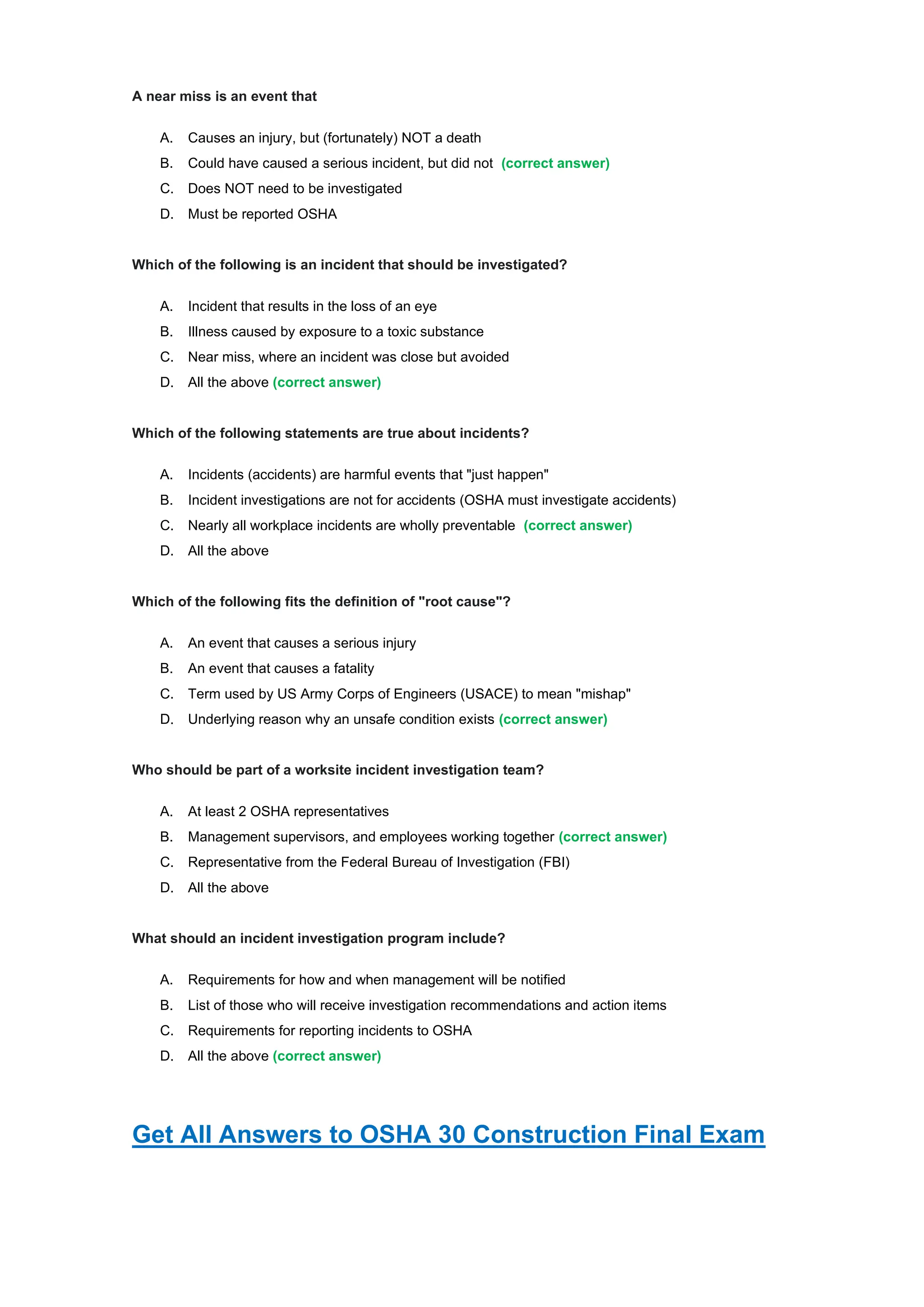 Answer & Question OSHA 30 Final Exam.pdfAnswer & Question OSHA 30 Final ...