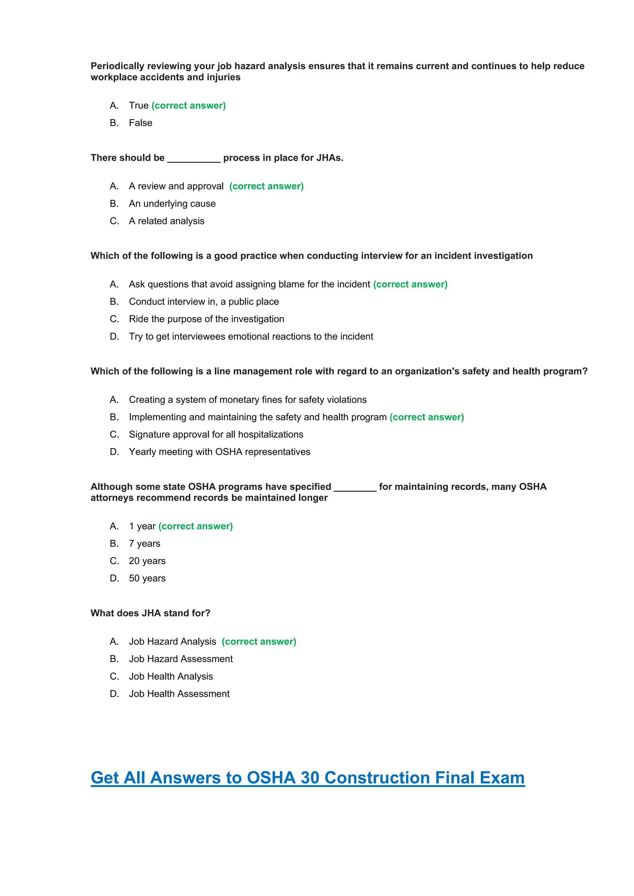 Answer & Question OSHA 30 Final Exam.pdfAnswer & Question OSHA 30 Final ...