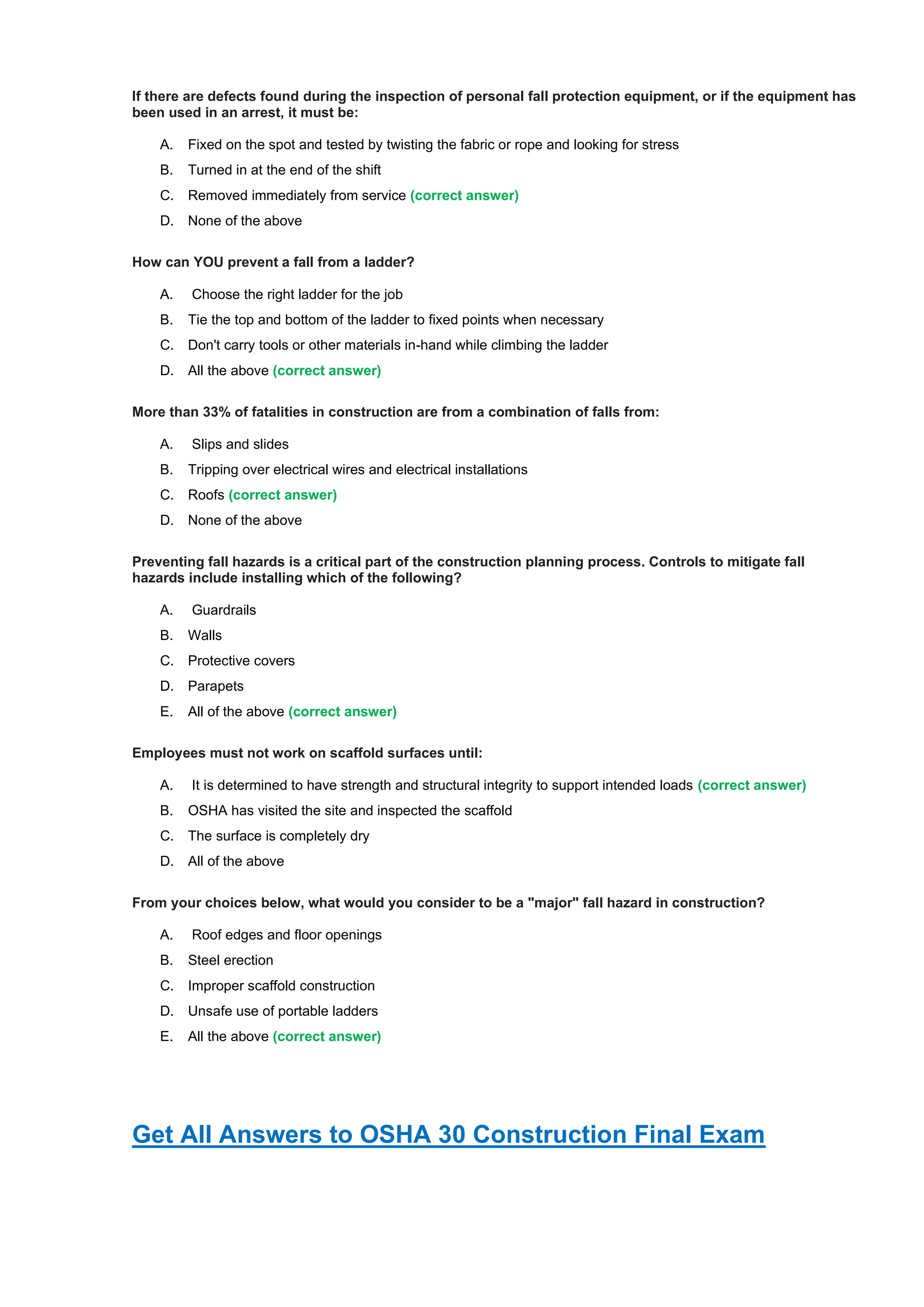 Answer & Question OSHA 30 Final Exam.pdfAnswer & Question OSHA 30 Final ...