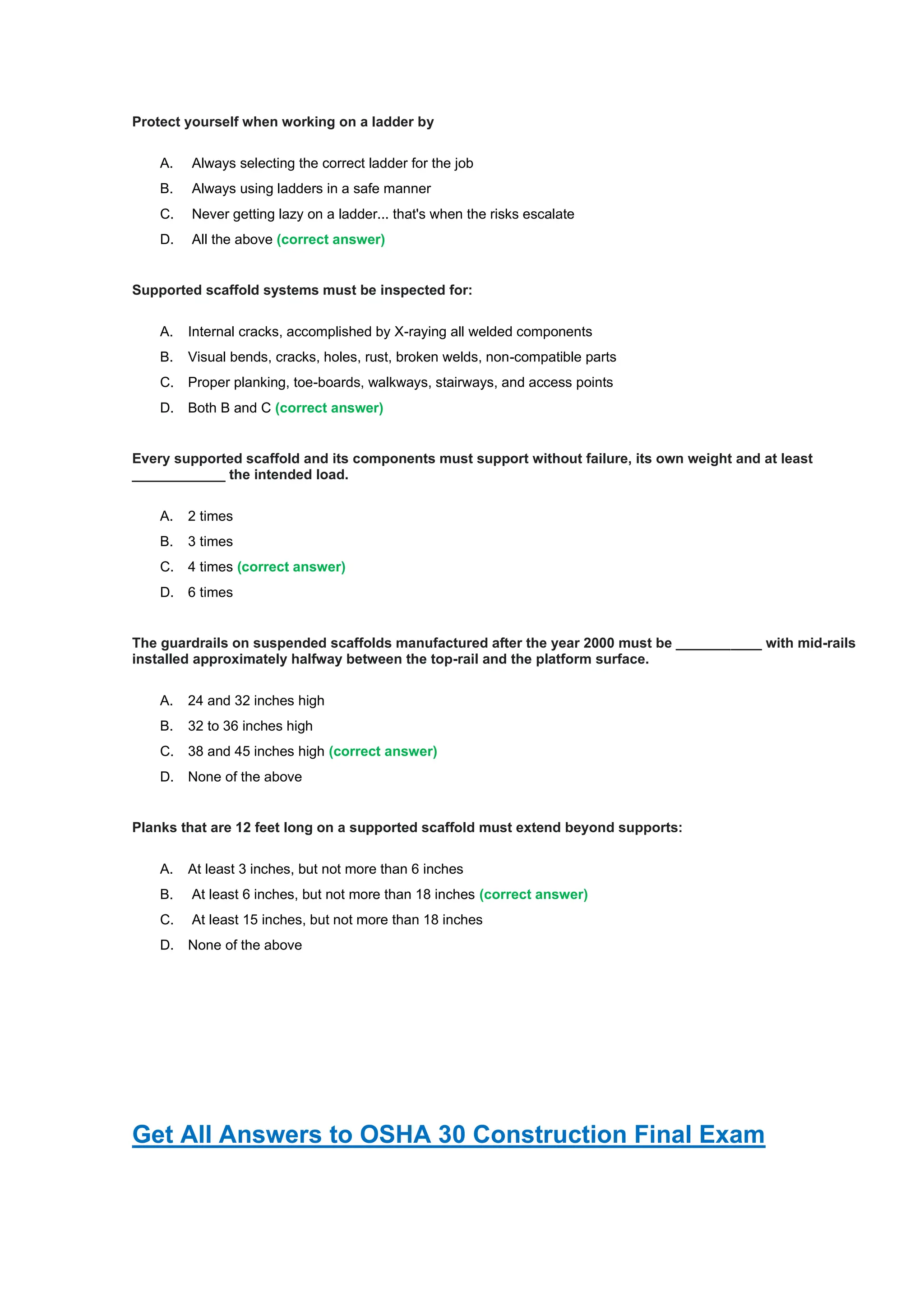 Answer & Question OSHA 30 Final Exam.pdfAnswer & Question OSHA 30 Final ...