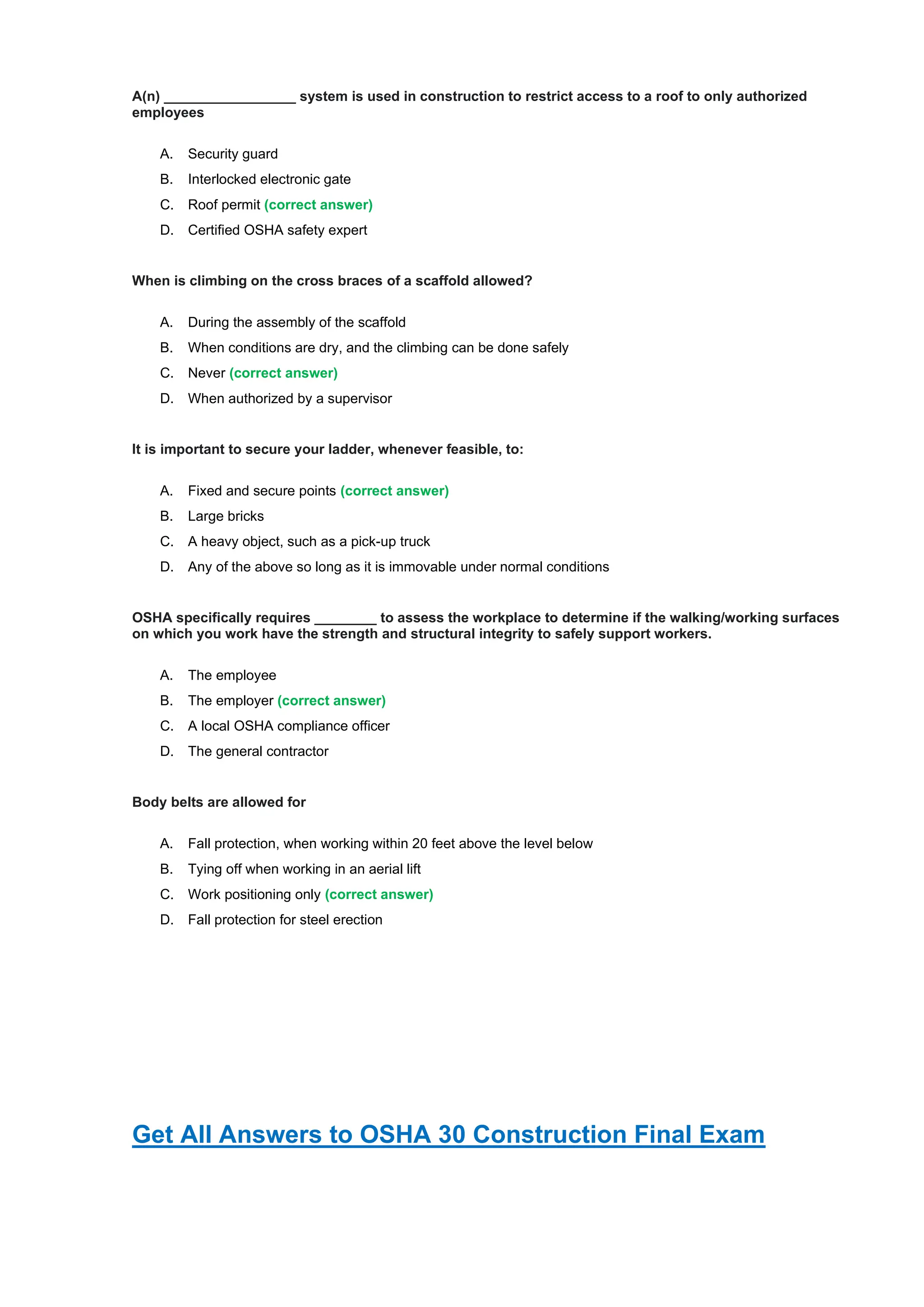 Answer & Question OSHA 30 Final Exam.pdfAnswer & Question OSHA 30 Final ...