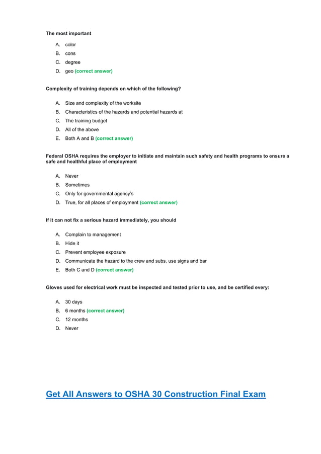 Answer & Question OSHA 30 Final Exam.pdfAnswer & Question OSHA 30 Final ...