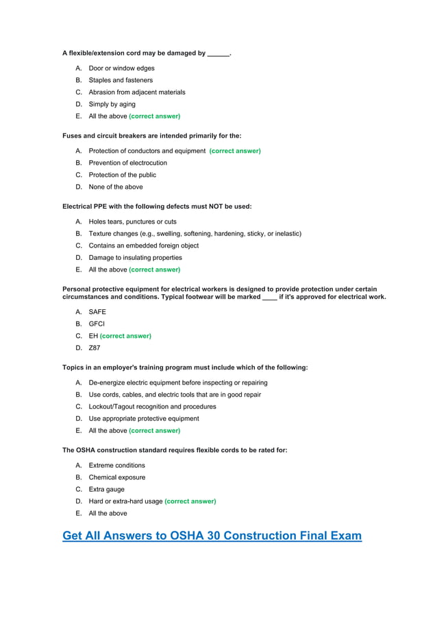 Answer & Question OSHA 30 Final Exam.pdfAnswer & Question OSHA 30 Final ...