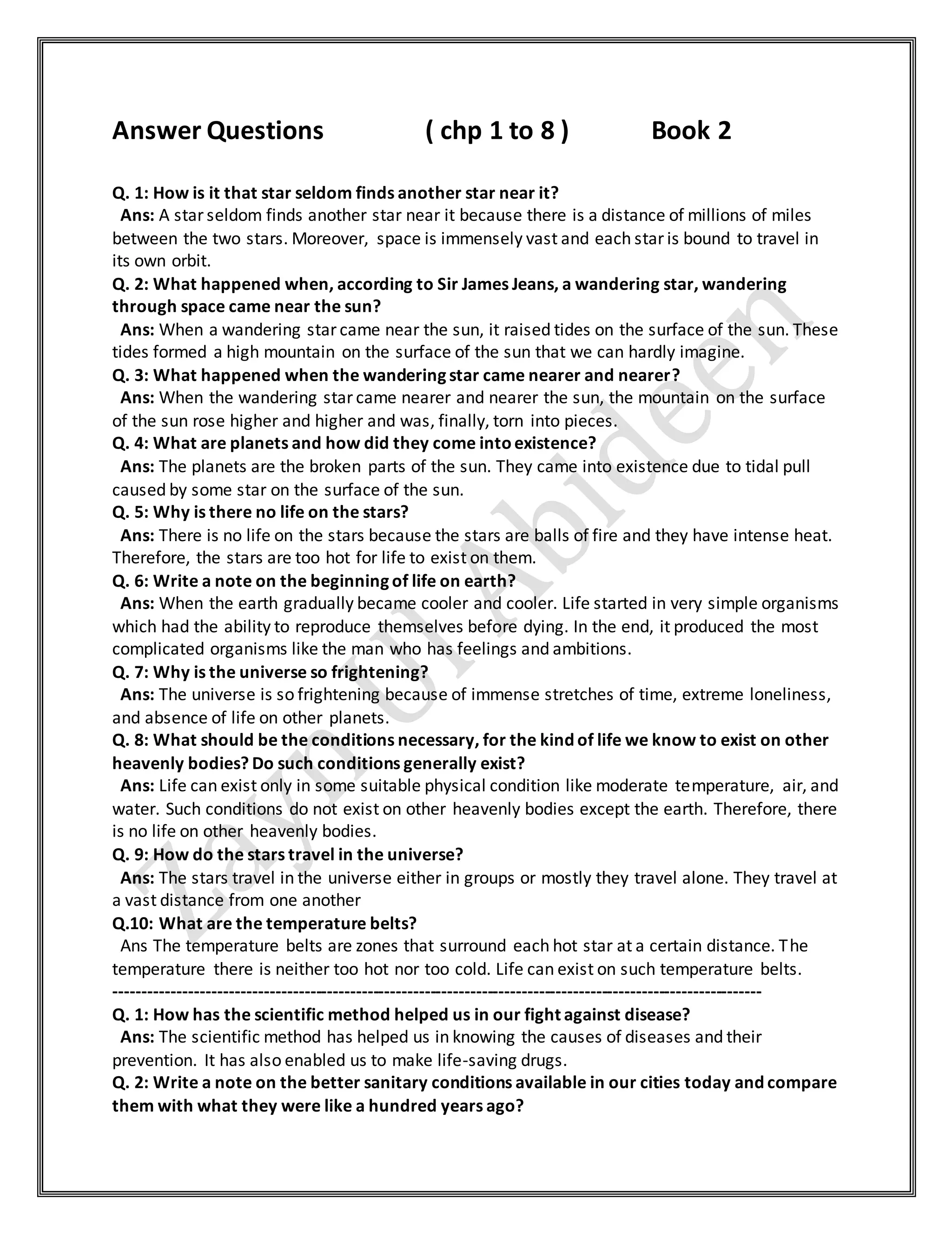 2nd year english questions chp1-8 | DOCX