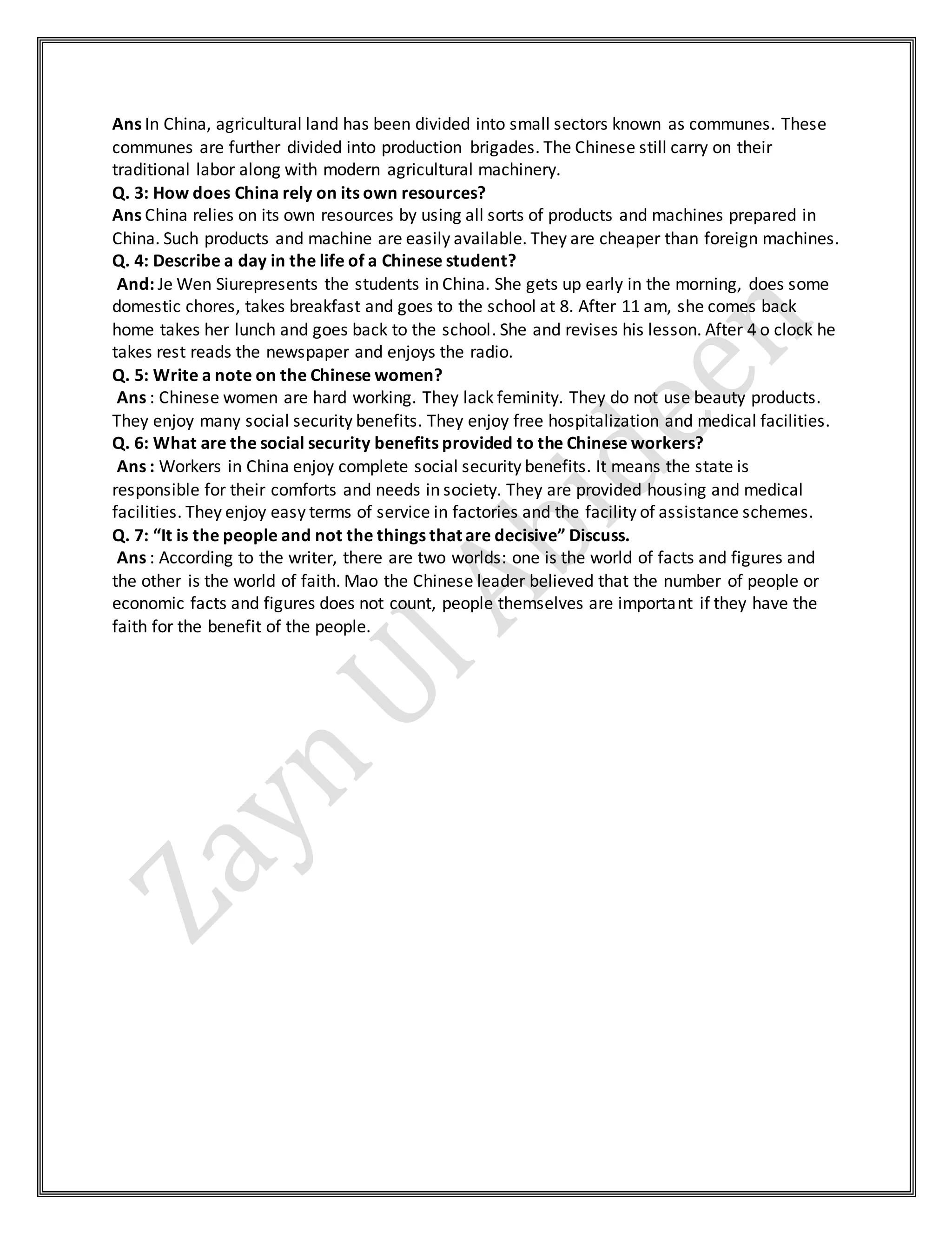 2nd year english questions chp1-8 | DOCX