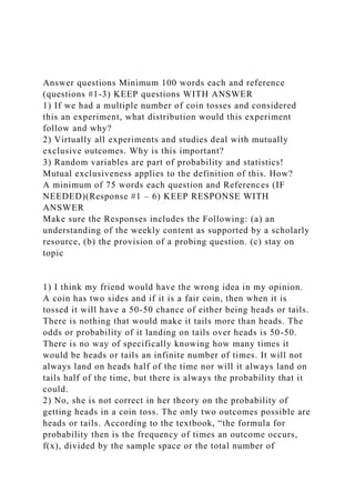 Answer questions Minimum 100 words each and reference (questions.docx