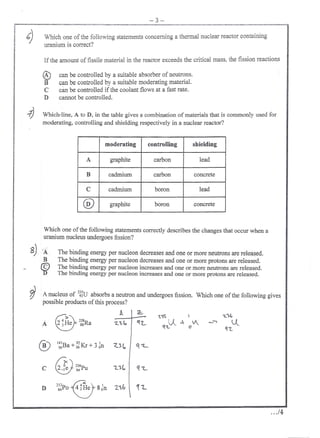 5 Nuclear decay test solutions | PDF