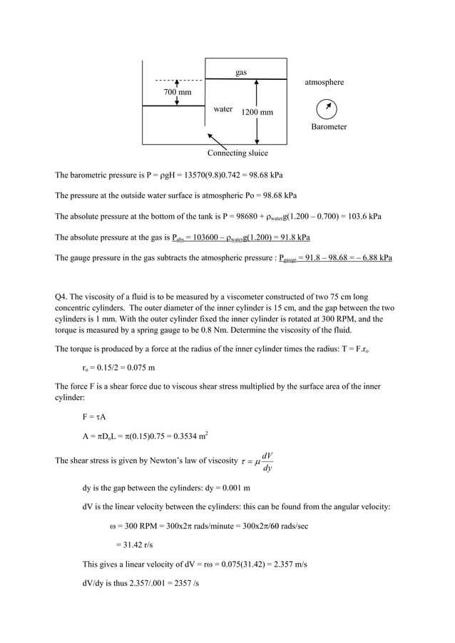 assignment 1 properties of fluids-Fluid mechanics | PDF