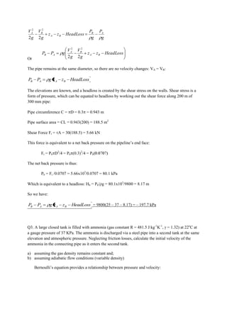 Answers assignment 3 integral methods-fluid mechanics | PDF | Chemistry | Science