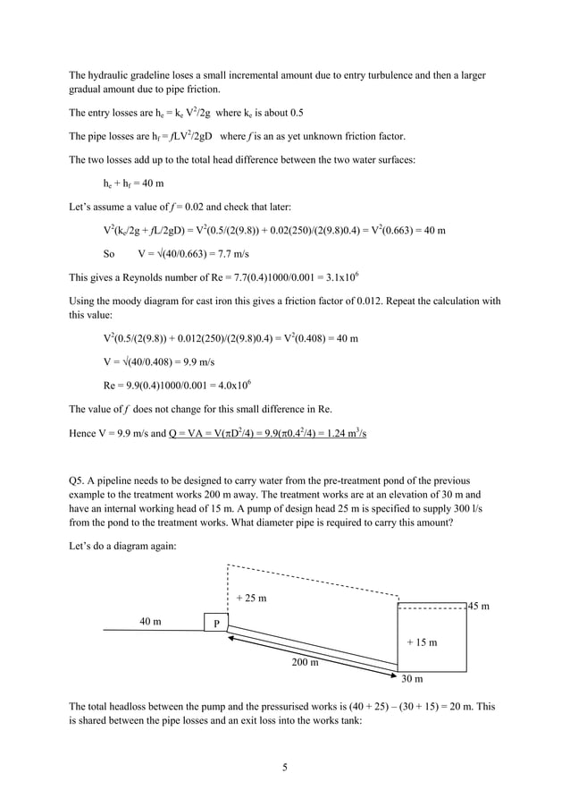 Answers assignment 4 real fluids-fluid mechanics | PDF