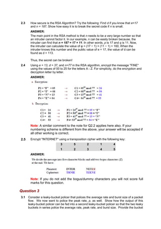 Answers computer networks 159334 assignment_2_2010 | PDF