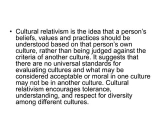 Culture and cultural definitions used in Sociology | PPT