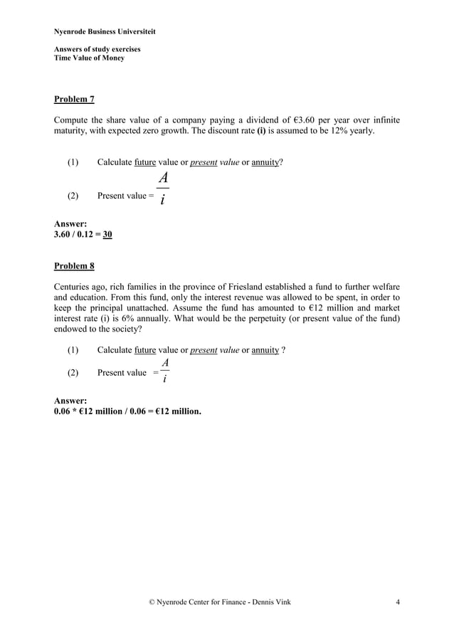 Answers_exercises_chapter 3 the time value of money | PDF | Stocks and Bonds | Personal Investing
