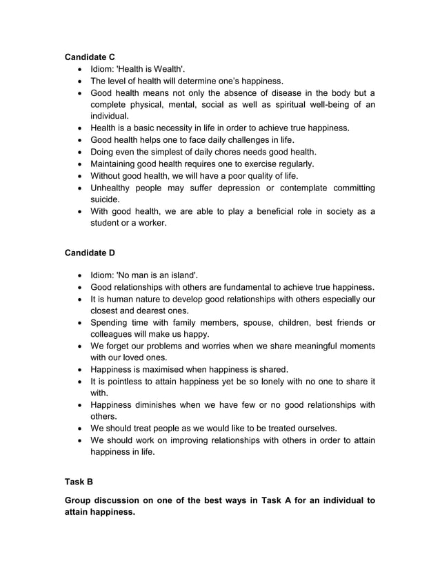 MUET MEIOW Answers for speaking | PDF