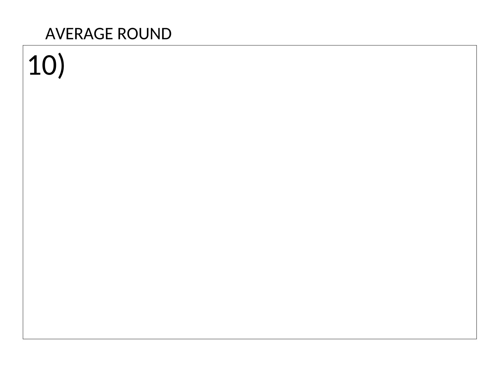 ANSWER SHEET AVERAGE ROUND, quiz bee docs. | DOCX