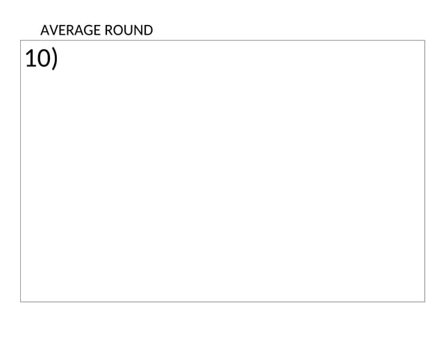 ANSWER SHEET AVERAGE ROUND, quiz bee docs. | DOCX