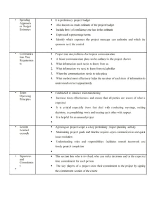 Answer sheet project management | DOCX