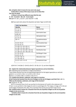 Answers Of Discrete Mathematics | PDF
